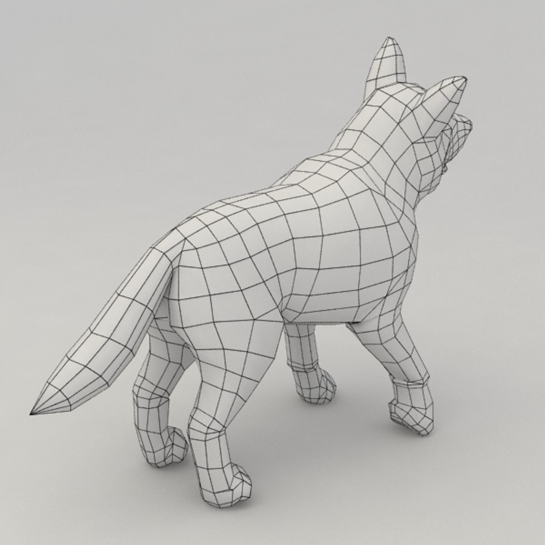3d Wolf Pup Model