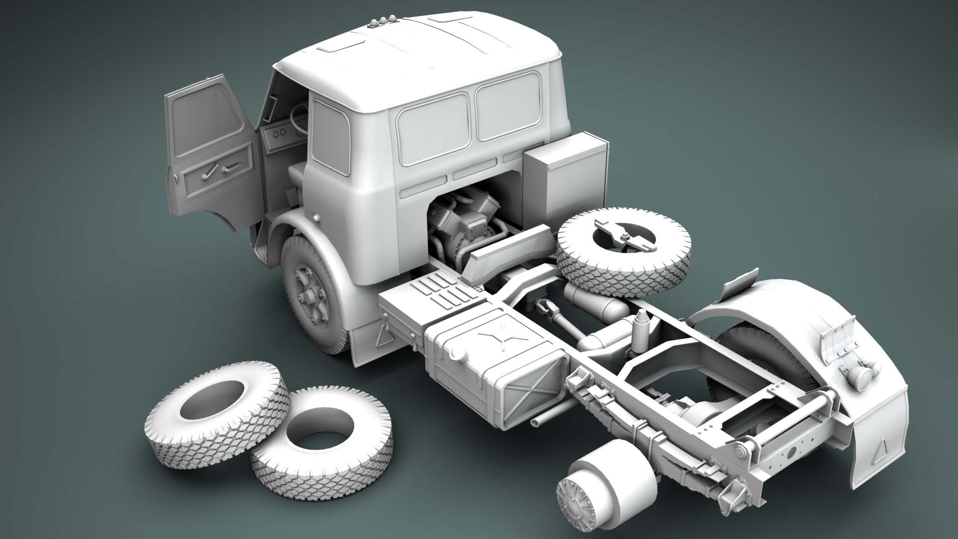 Soviet Maz 503b 3d Model
