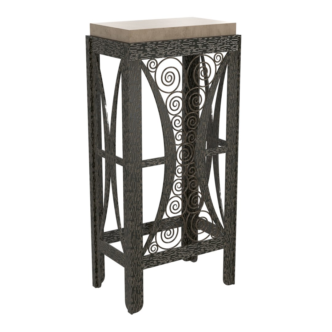 Custom Small Console Table Marble Stone Top 3D Model - TurboSquid 2178022