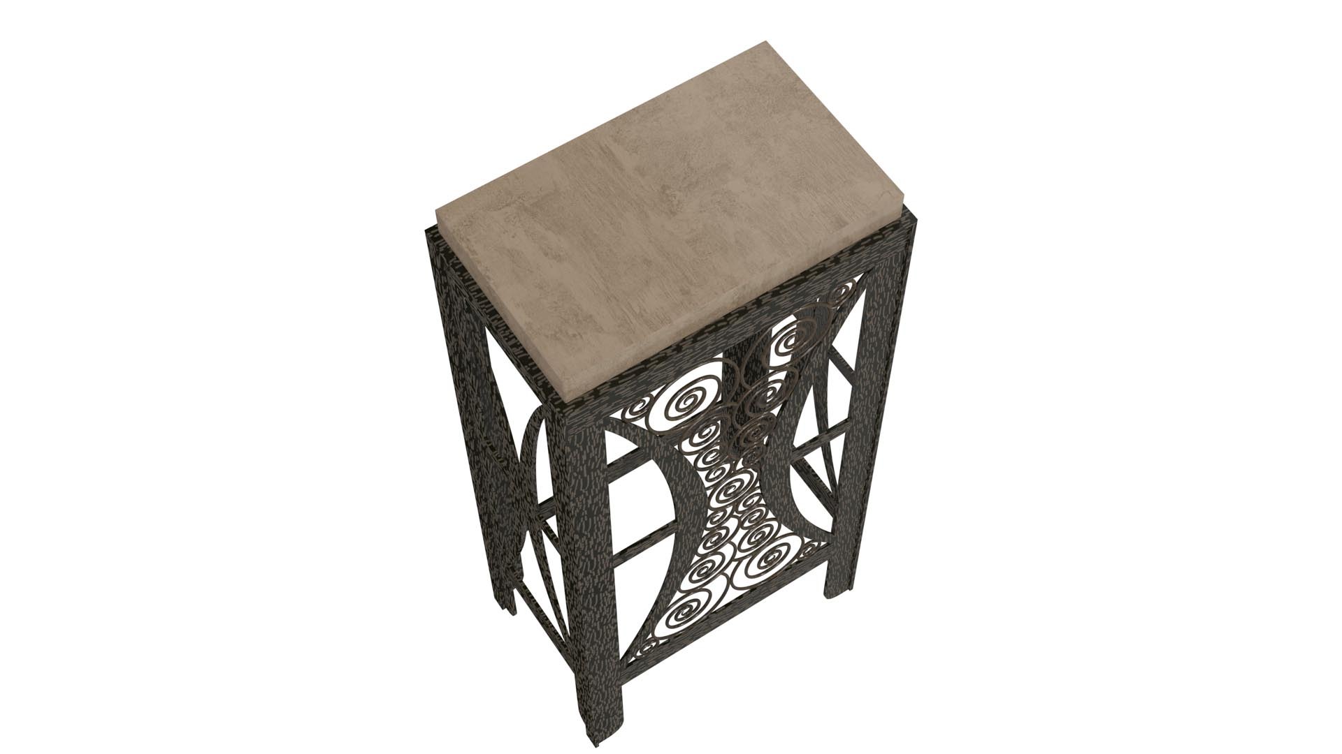 Custom Small Console Table Marble Stone Top 3D Model - TurboSquid 2178022