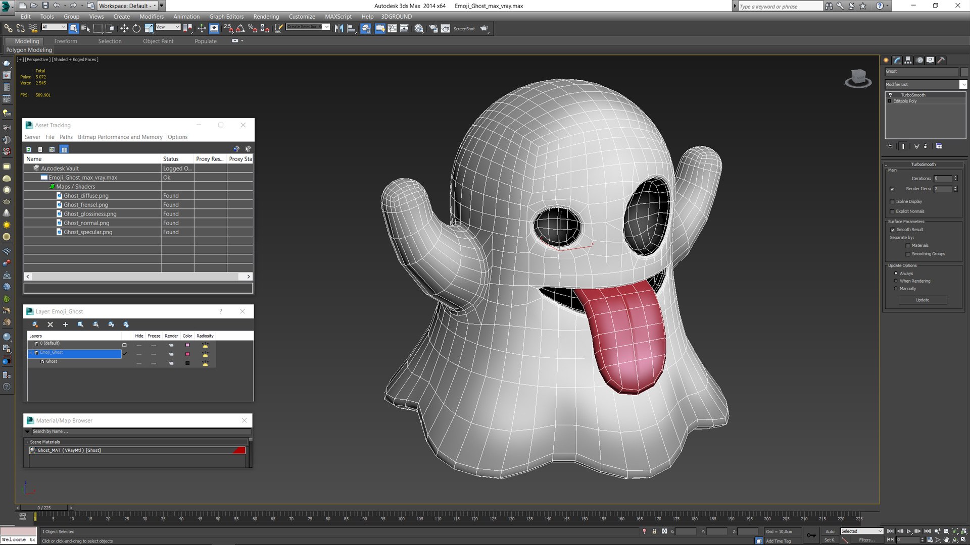 Emoji Ghost 3D Model - TurboSquid 2239283