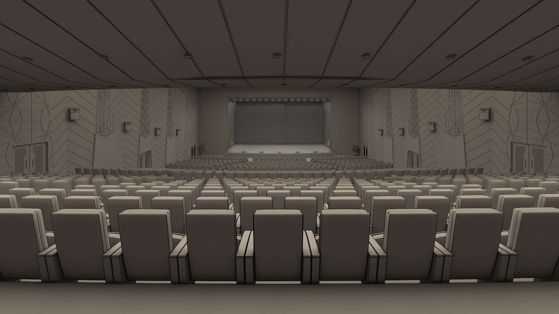 Conference Center Details 3D Model - TurboSquid 1464418
