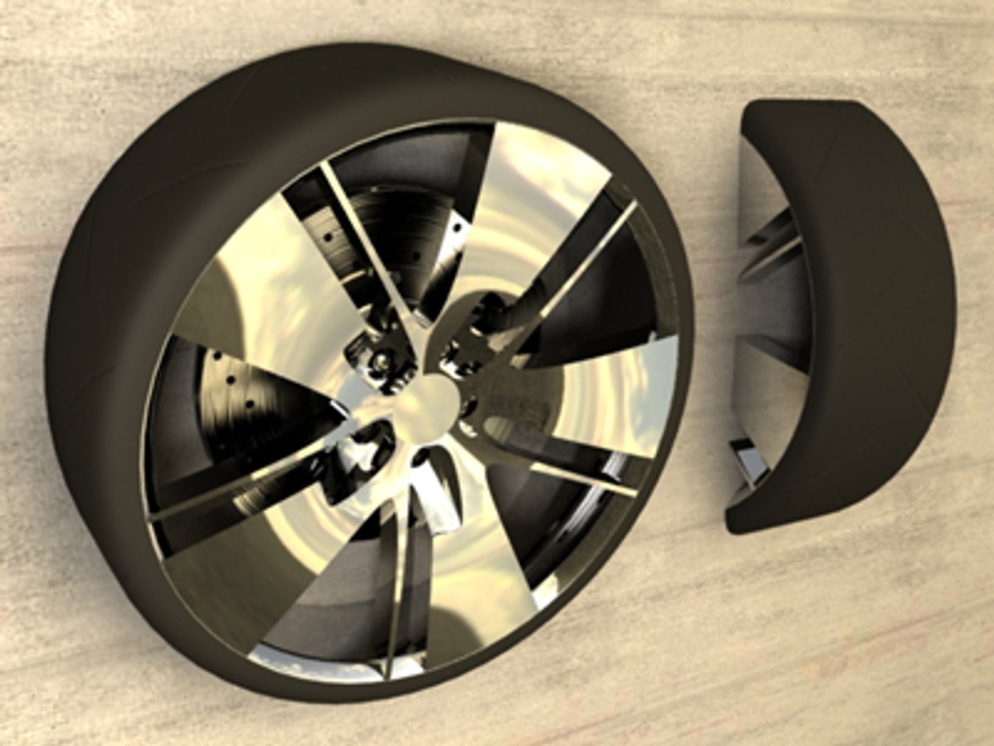 drift wheel rims tire 3d max