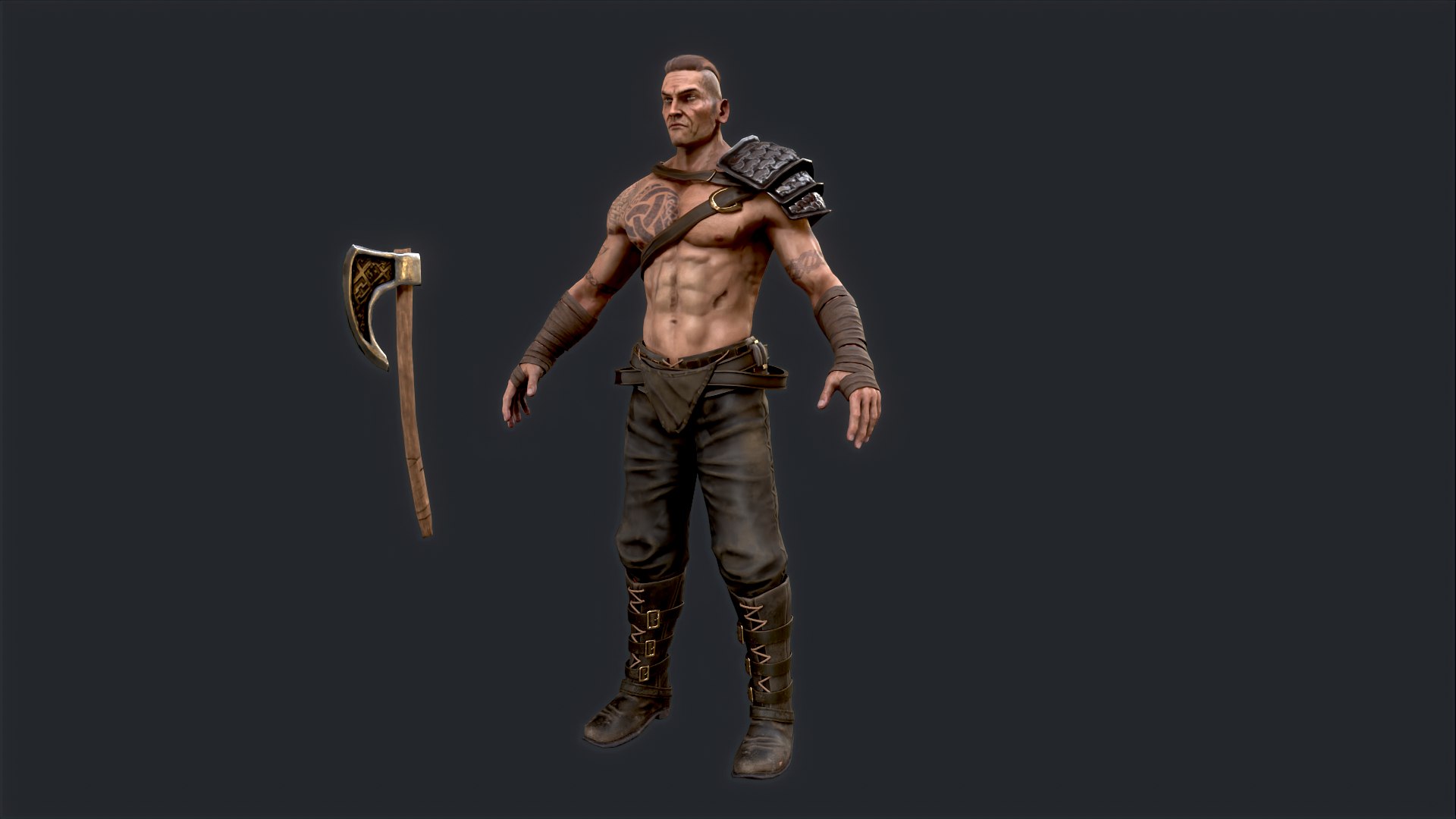 3D Model Viking 6 Berserker - TurboSquid 2137283