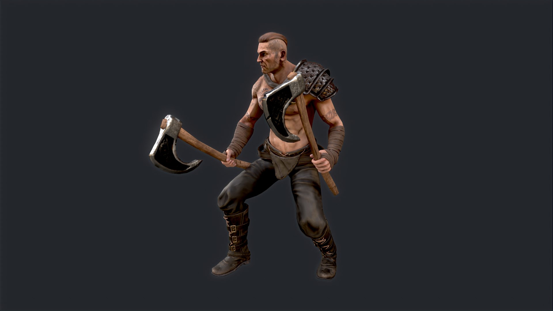 3D Model Viking 6 Berserker - TurboSquid 2137283