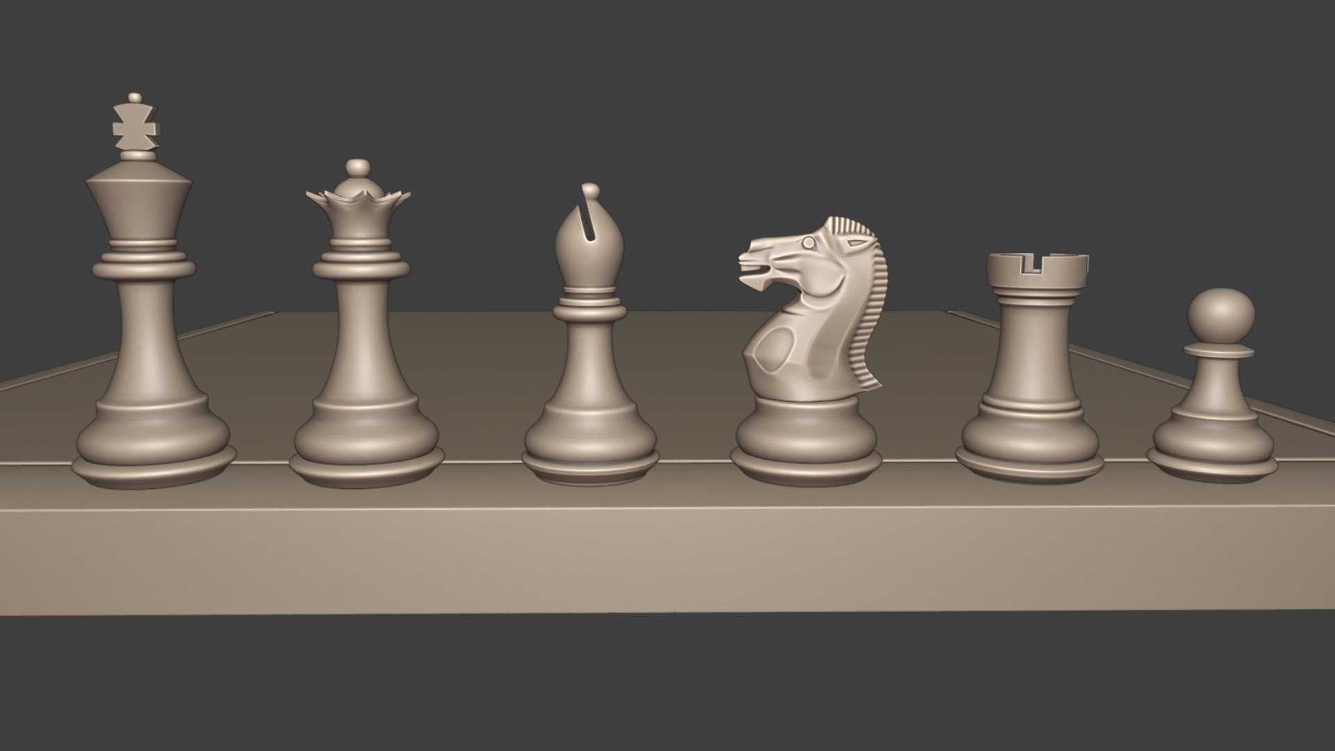 3D Dark Chess And Pedestal Game Table And Chairs - TurboSquid 2184705