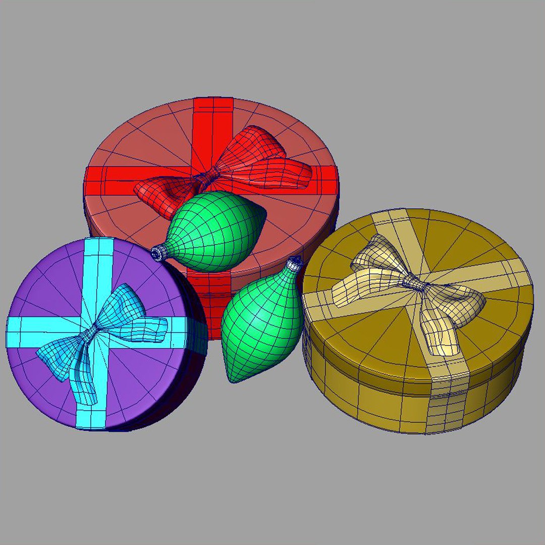 3d gift box model