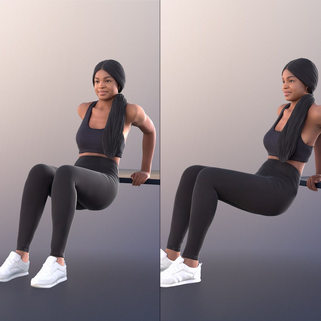 Woman Sport Training 3D Model - TurboSquid 1706299