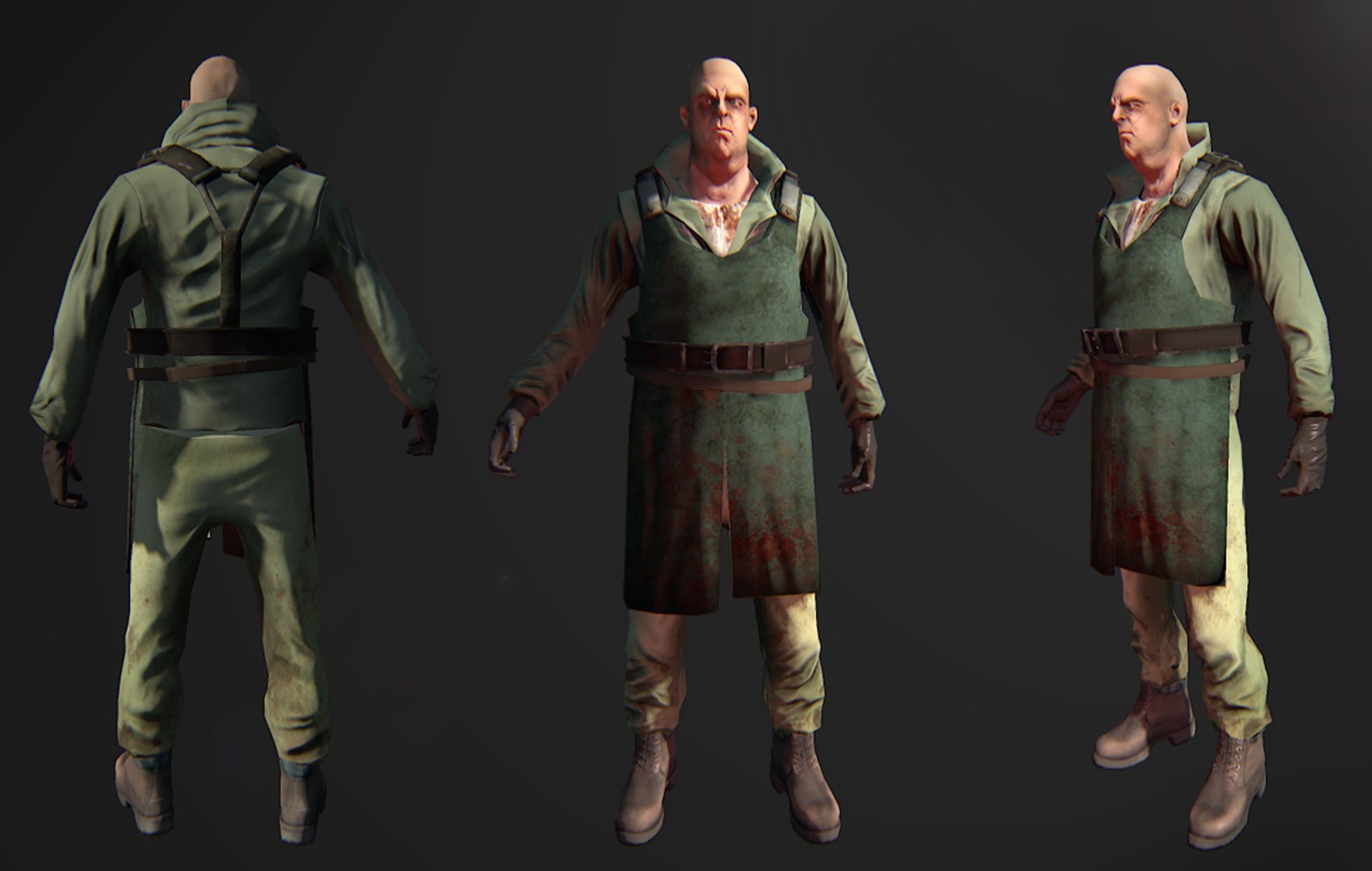 3d Character Butcher Gam Model