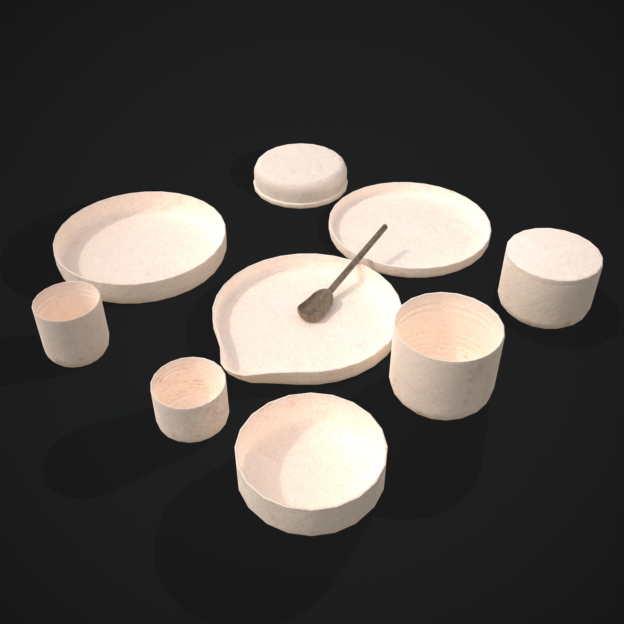 3D Clay Pottery Collection - TurboSquid 1824606