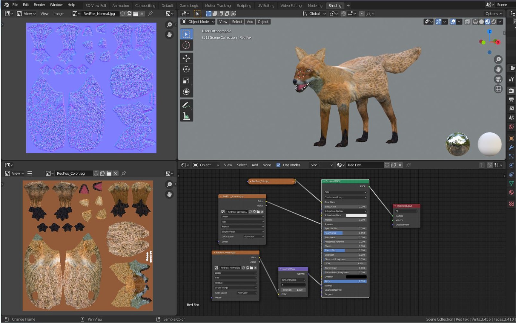 3D Red Fox Model - TurboSquid 1507272