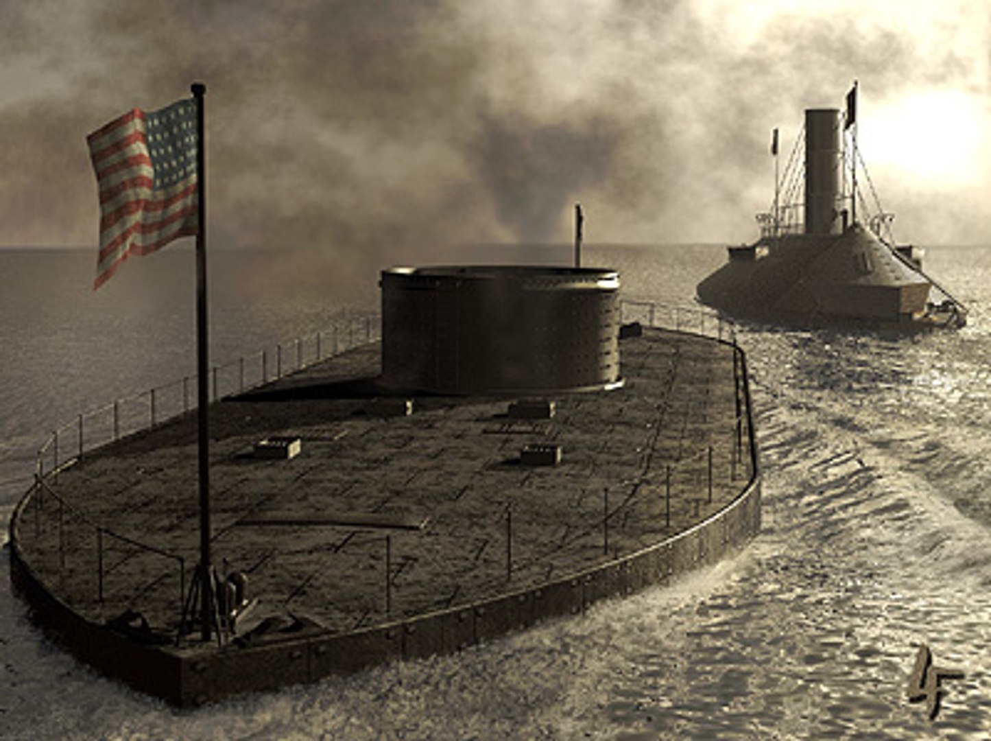 Uss Monitor 3d Model