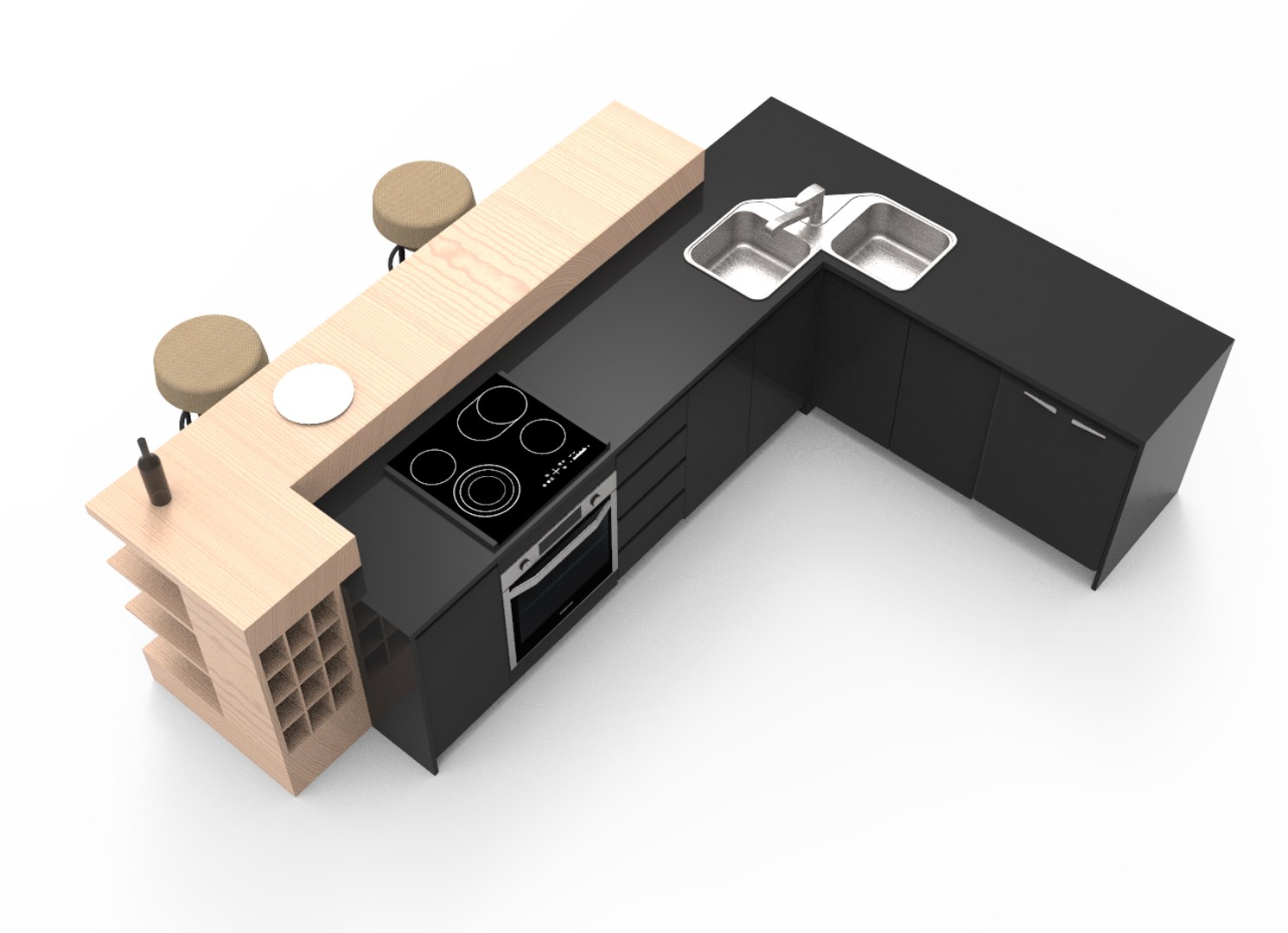 Kitchen island 3D model - TurboSquid 1455746