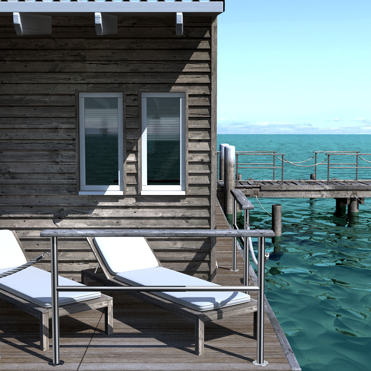 3d model modeled floating house