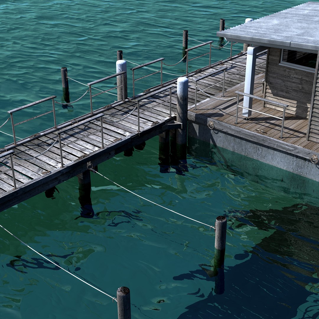 3d model modeled floating house