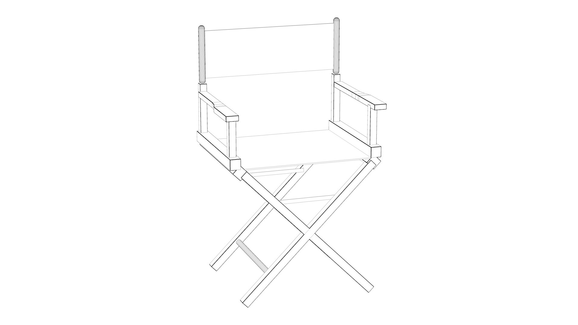 Directors Chair 3D Model - TurboSquid 2106701