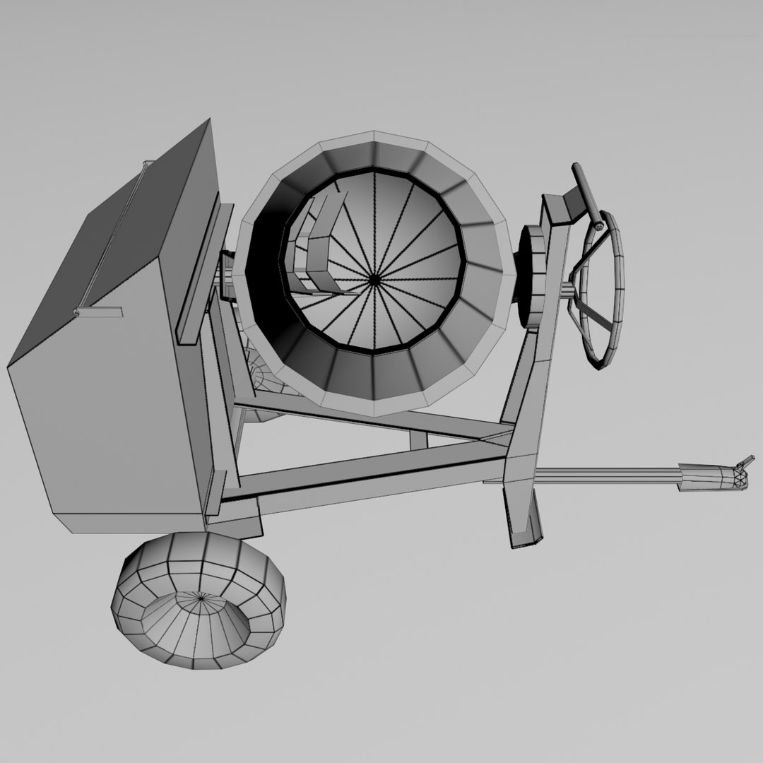 3d model cement mixer