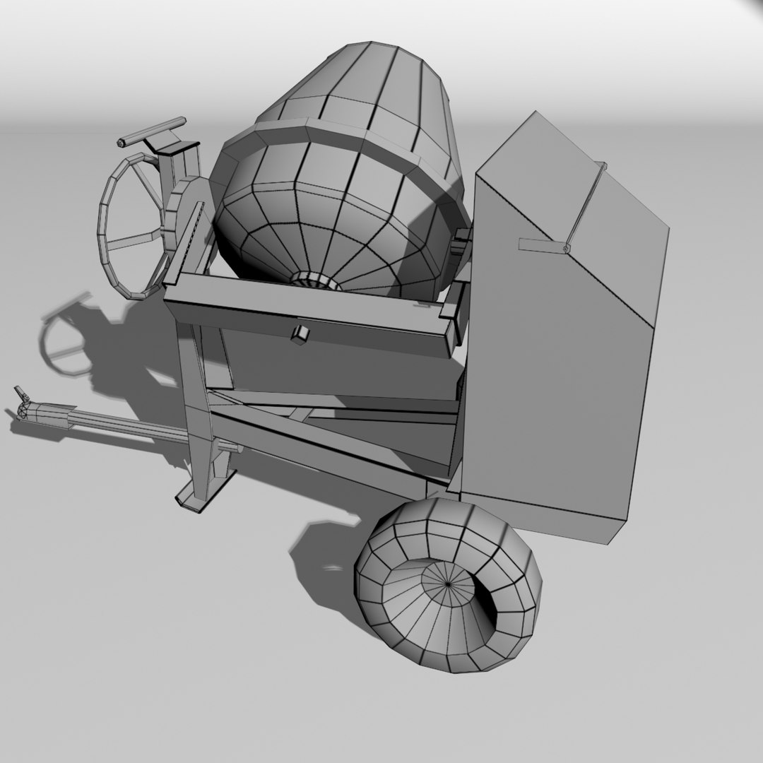 3d model cement mixer