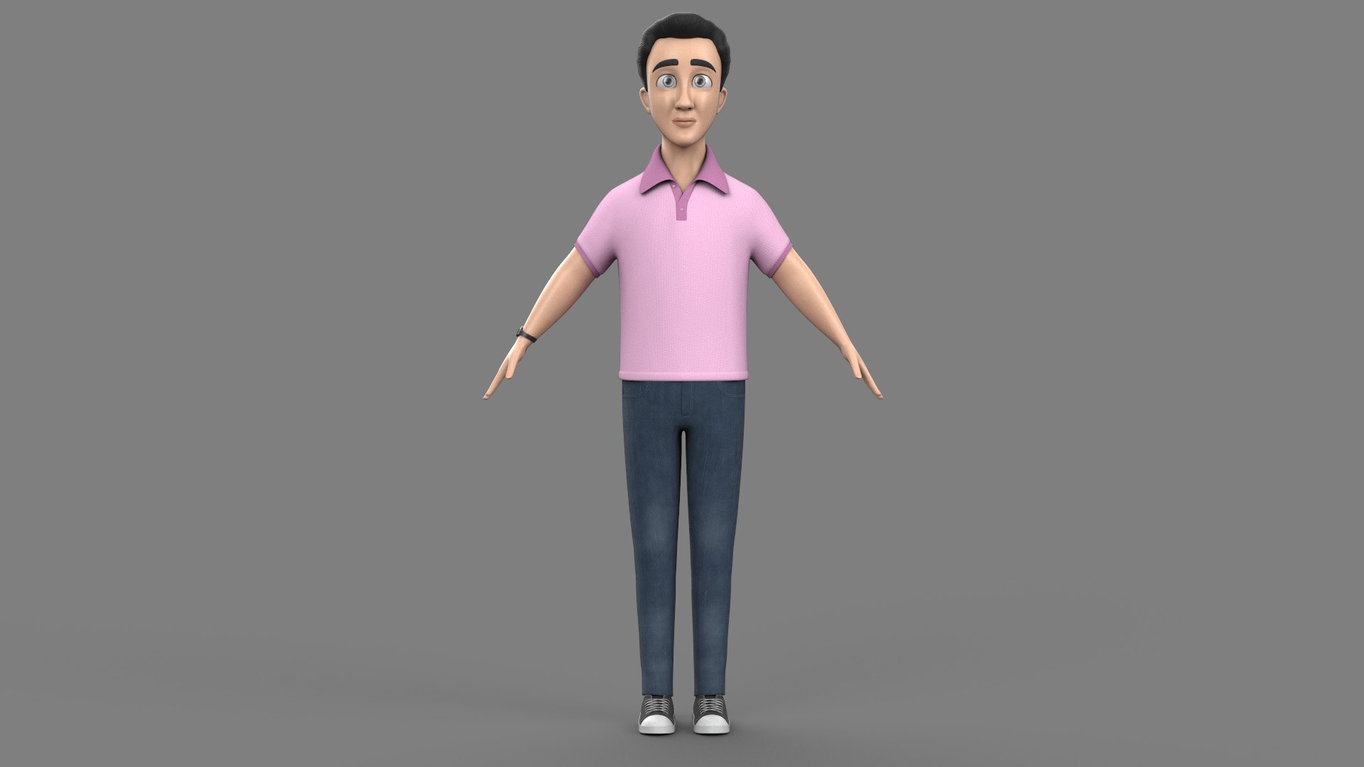 3D Model Cartoon Common Man Jude No Rig - TurboSquid 2246630