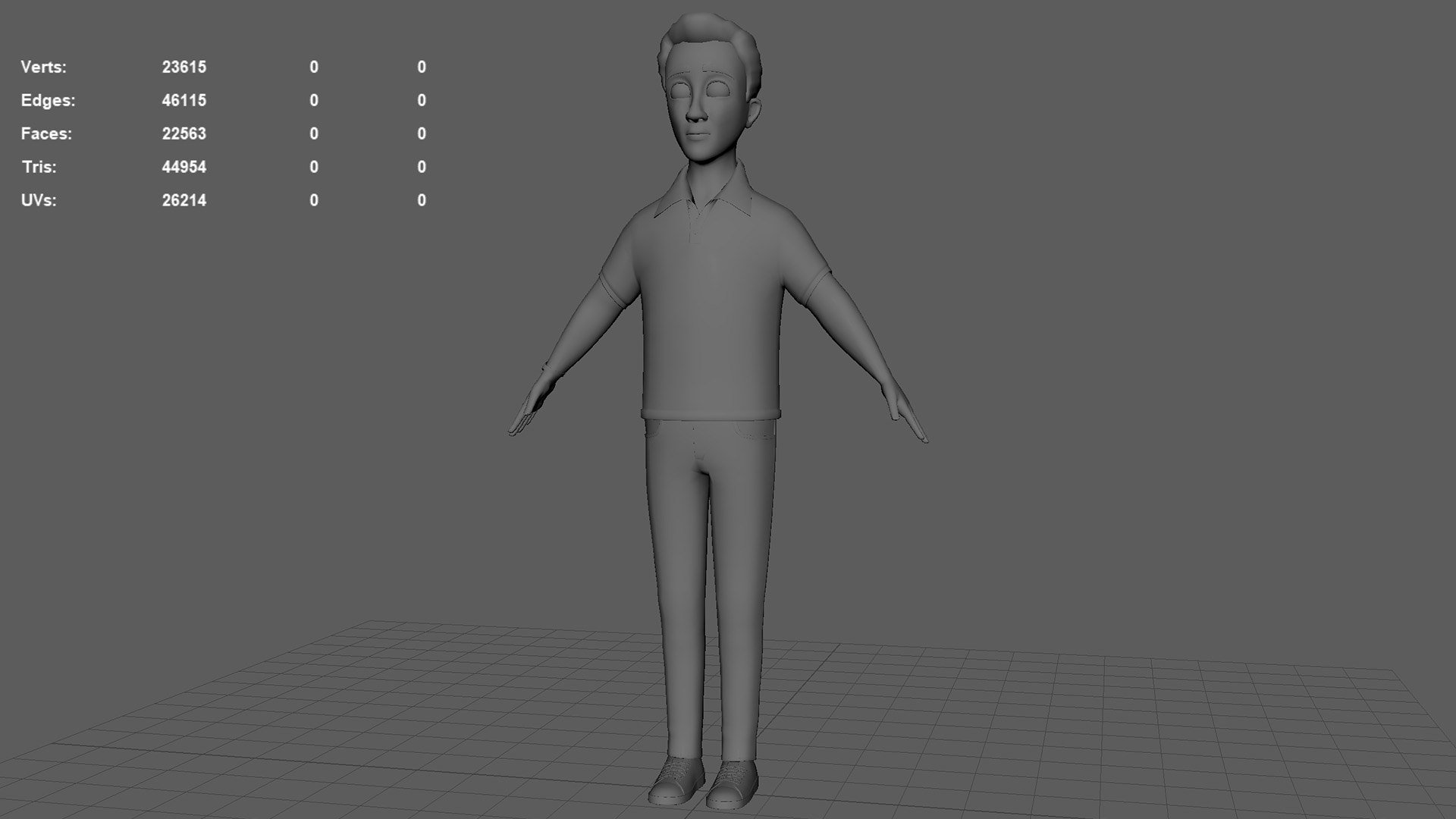 3D Model Cartoon Common Man Jude No Rig - TurboSquid 2246630