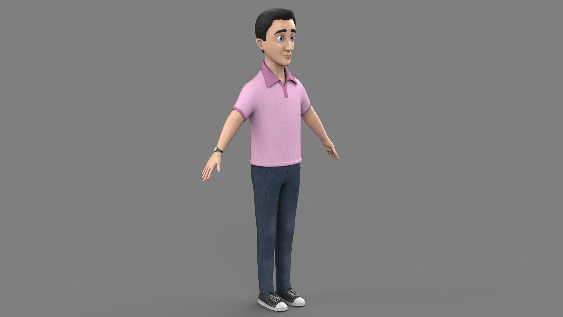 3D Model Cartoon Common Man Jude No Rig - TurboSquid 2246630