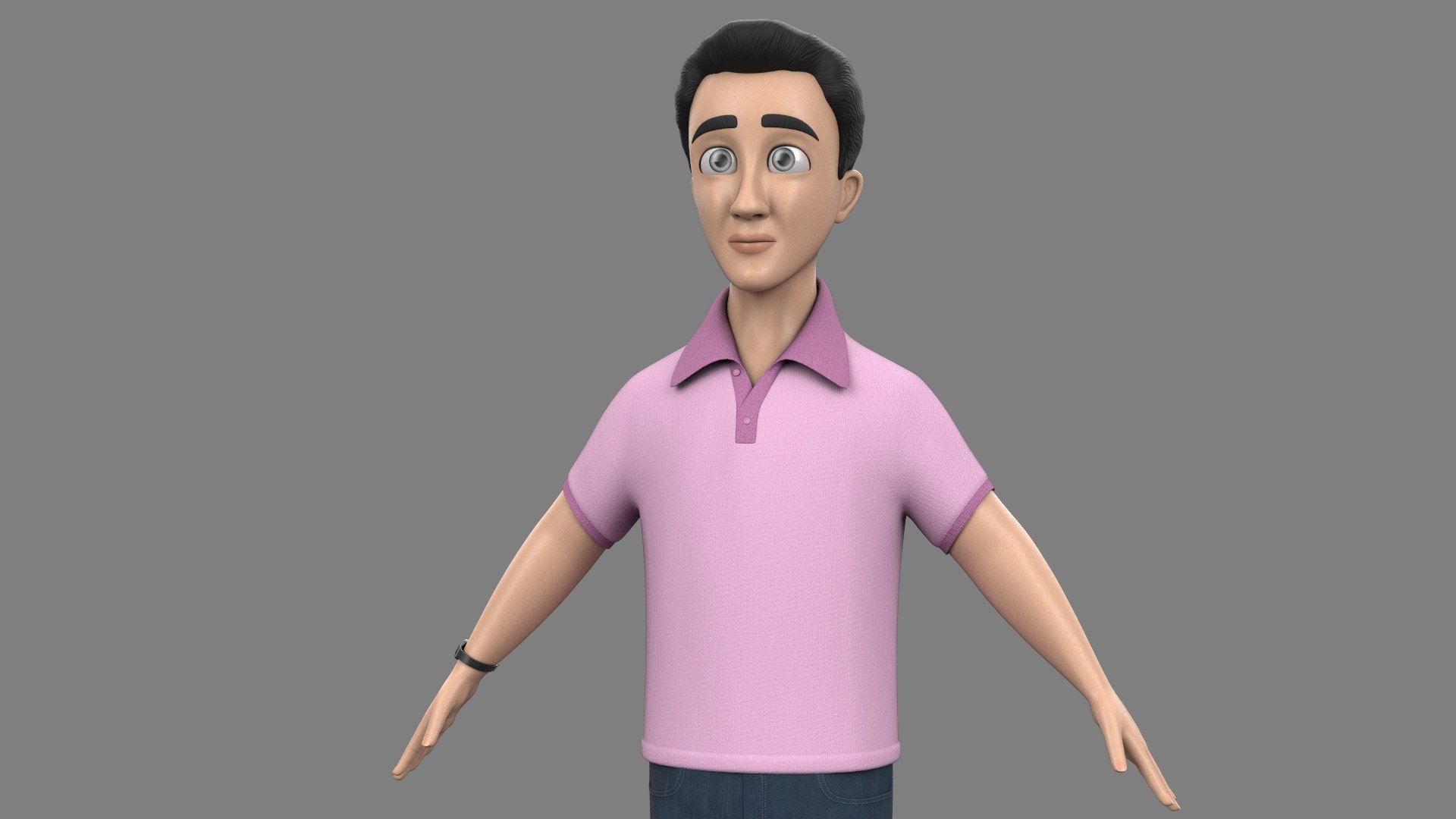 3D Model Cartoon Common Man Jude No Rig - TurboSquid 2246630