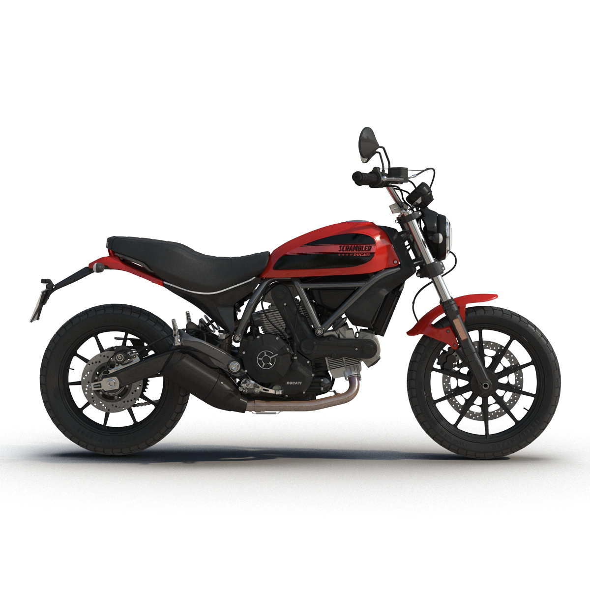 3d motorcycle ducati scrambler sixty2 model