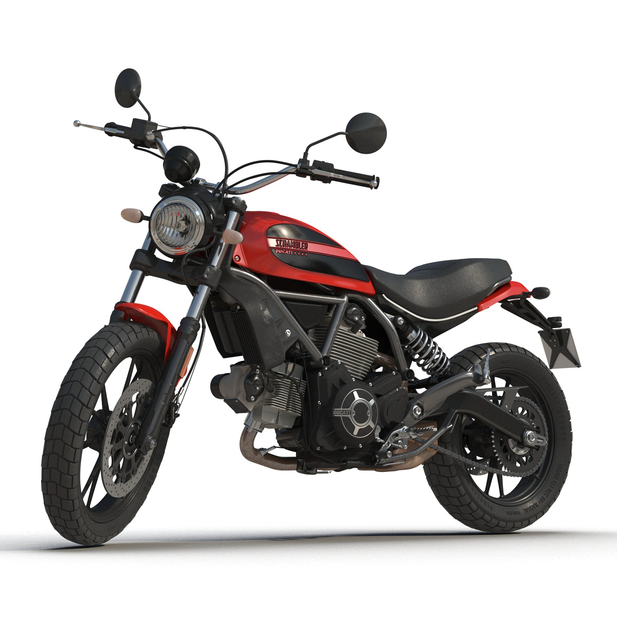 3d motorcycle ducati scrambler sixty2 model