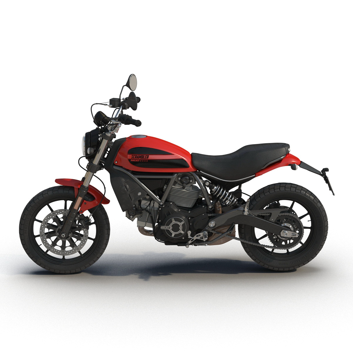 3d motorcycle ducati scrambler sixty2 model
