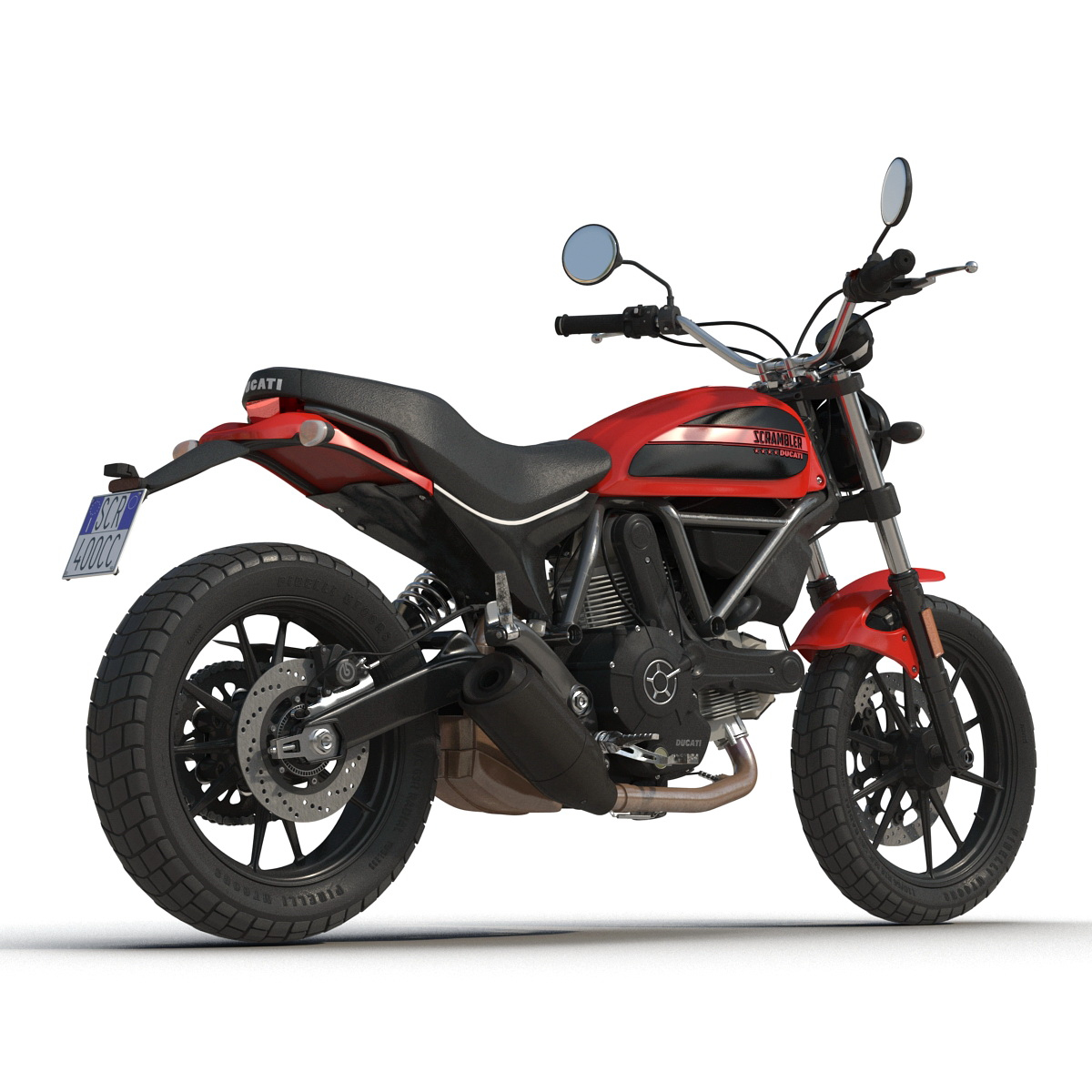 3d motorcycle ducati scrambler sixty2 model