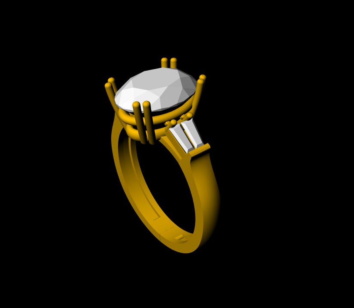 3D Model Diamond Gents Ring - 3 Pis - 008 - TurboSquid 2330255