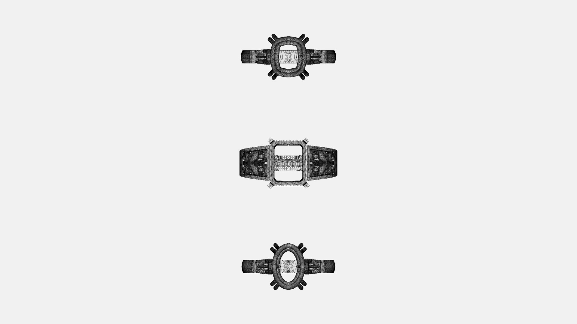 3D Model Diamond Gents Ring - 3 Pis - 008 - TurboSquid 2330255