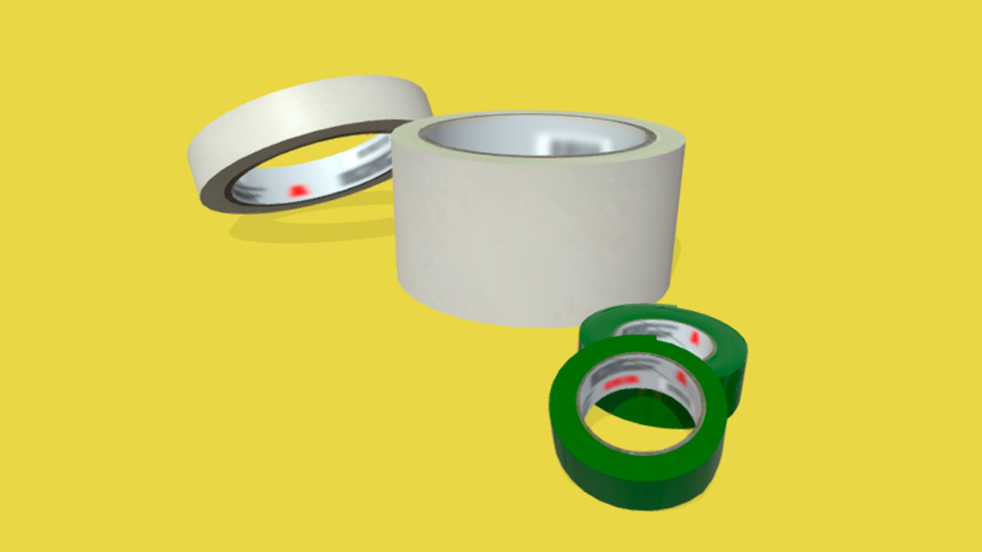 Masking Tape And Double Sided Tape Low Poly Model - TurboSquid 2002785