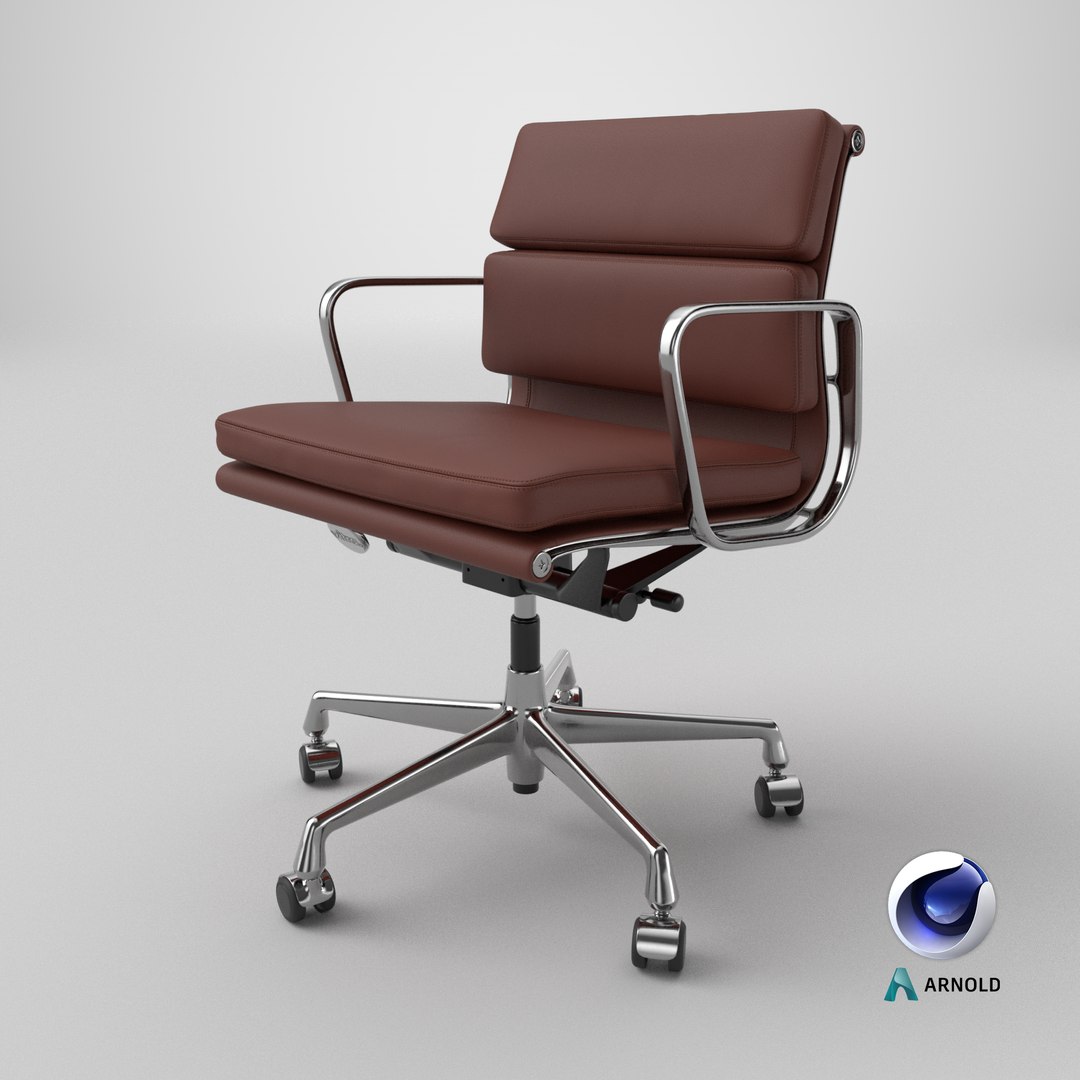 Vitra Soft Pad EA 217 - Brown Leather 3D Model - TurboSquid 2264980