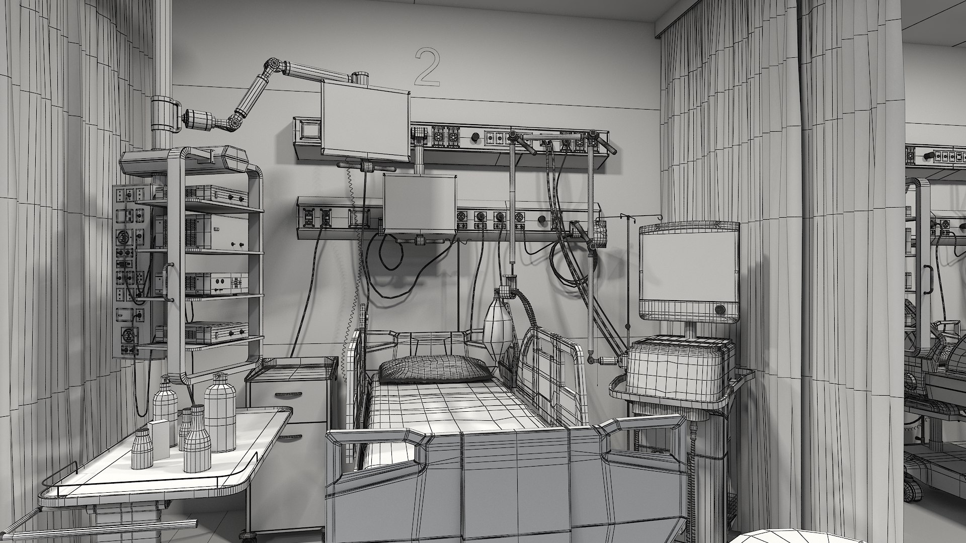 Icu scene model - TurboSquid 1533489