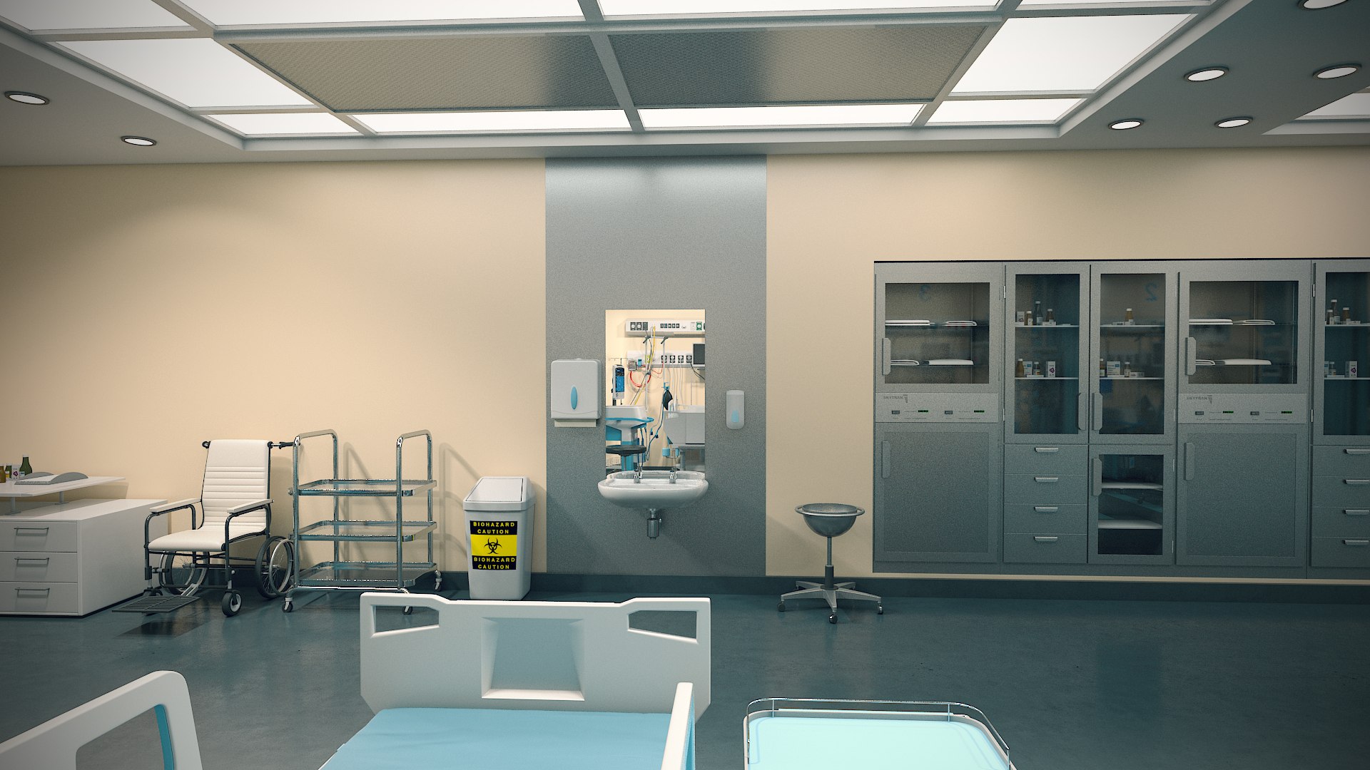 Icu Scene Model - TurboSquid 1533489