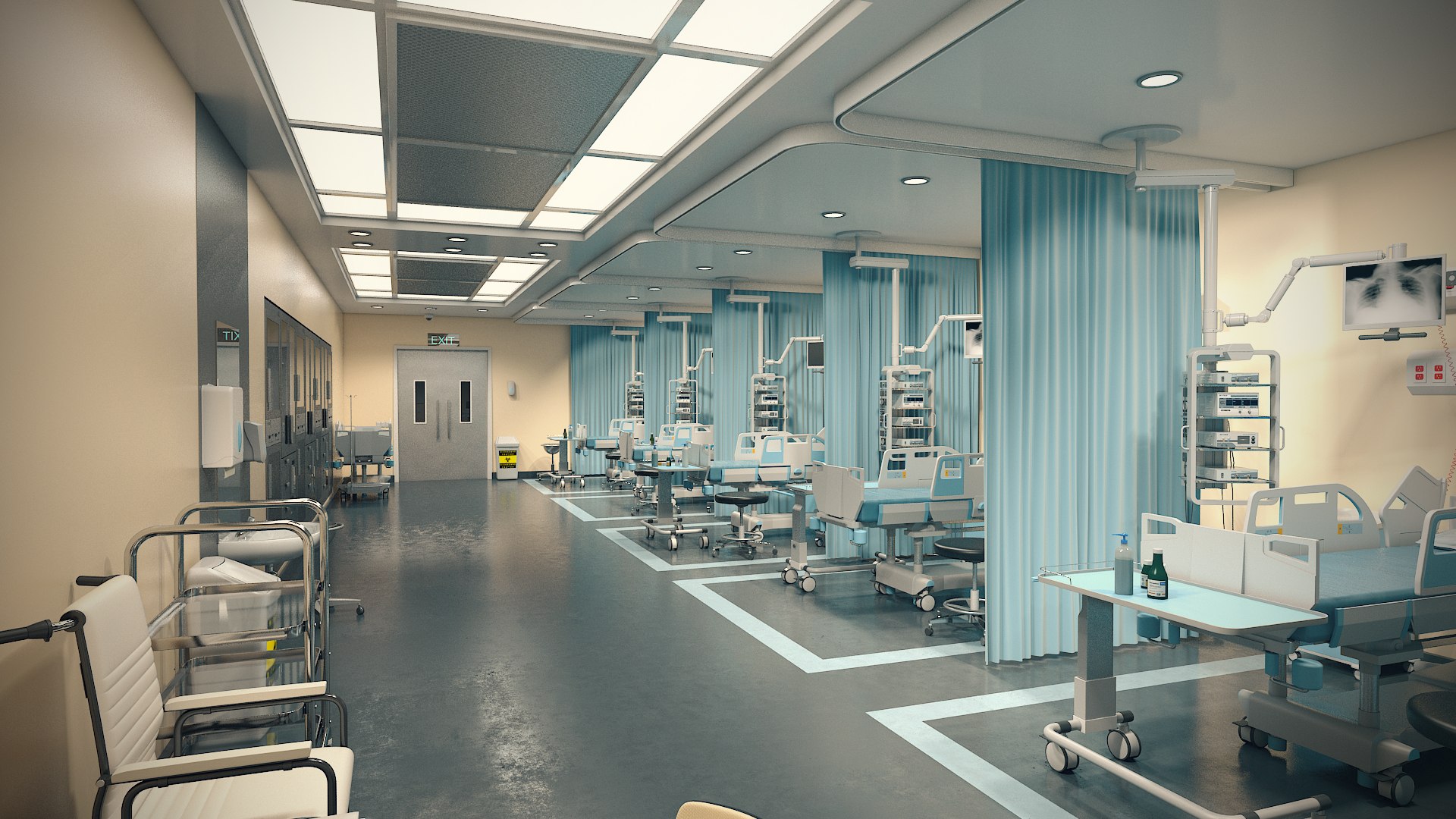 Icu scene model - TurboSquid 1533489