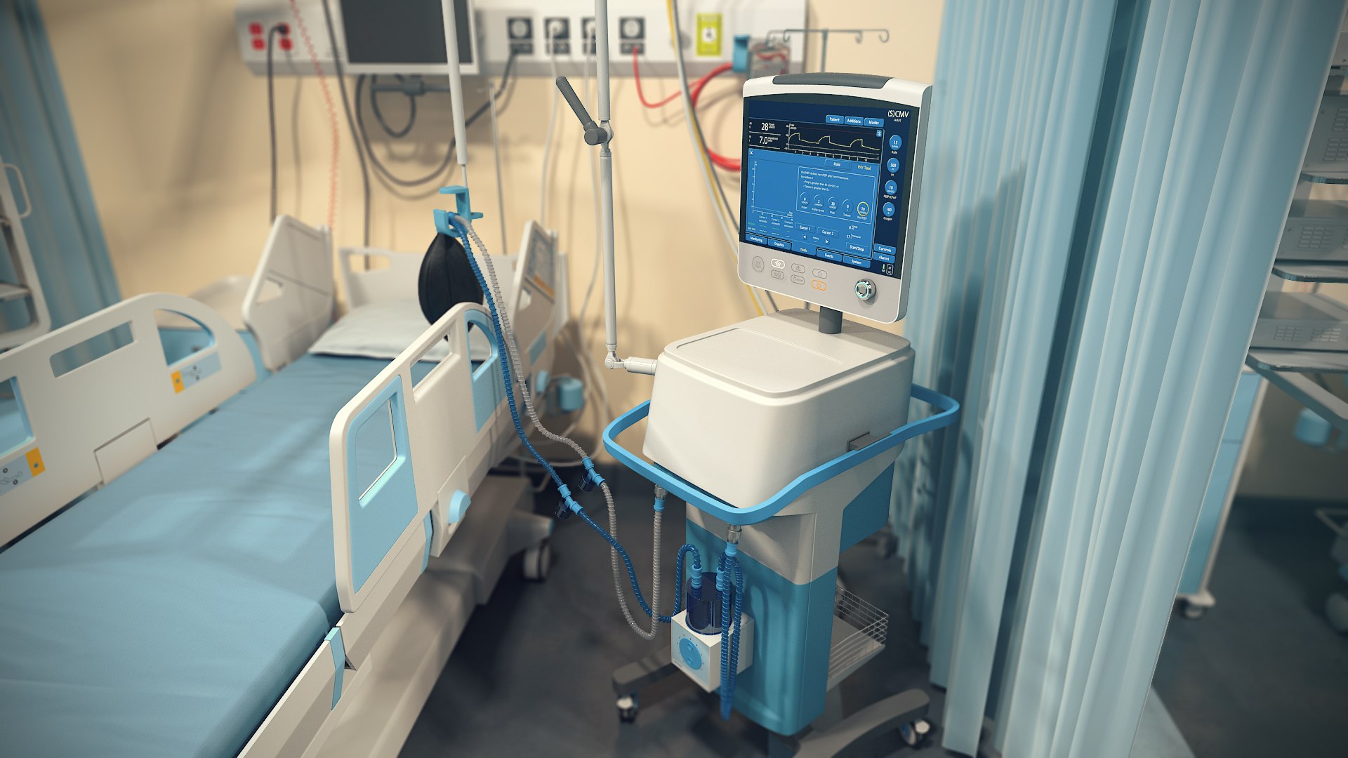 Icu Scene Model - TurboSquid 1533489