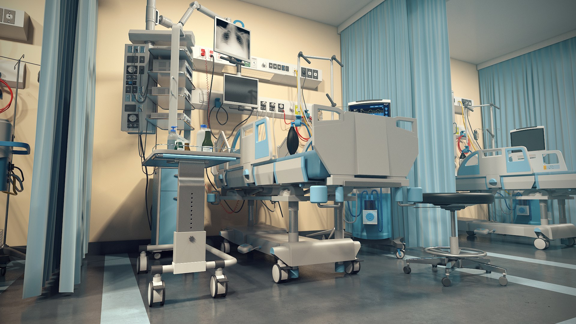 Icu scene model - TurboSquid 1533489