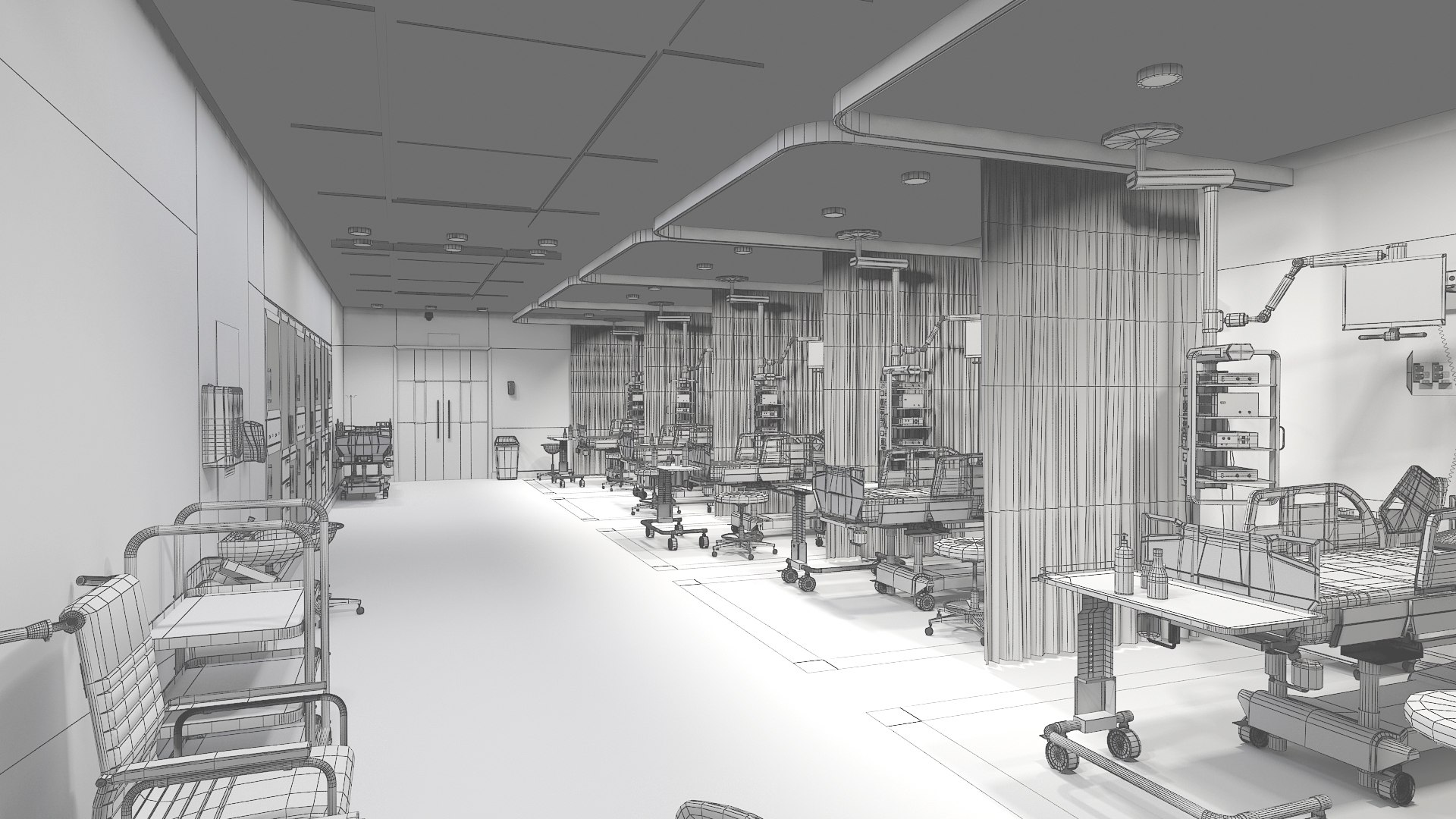 Icu scene model - TurboSquid 1533489