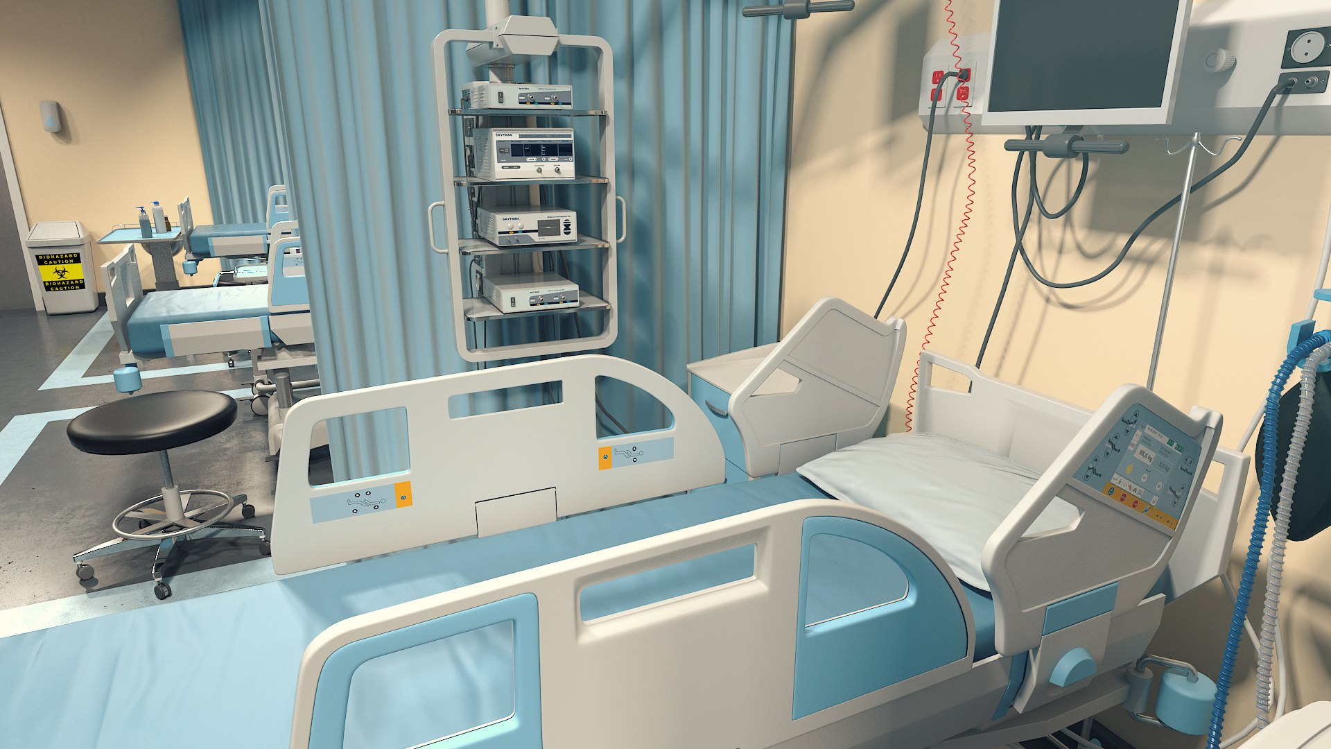 Icu Scene Model - TurboSquid 1533489