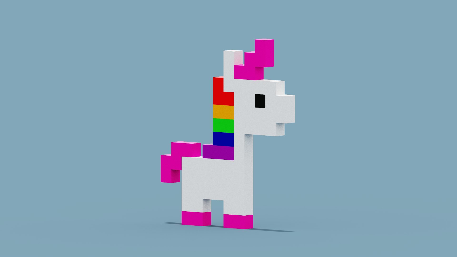 3D Pixel Unicorn model - TurboSquid 1998908