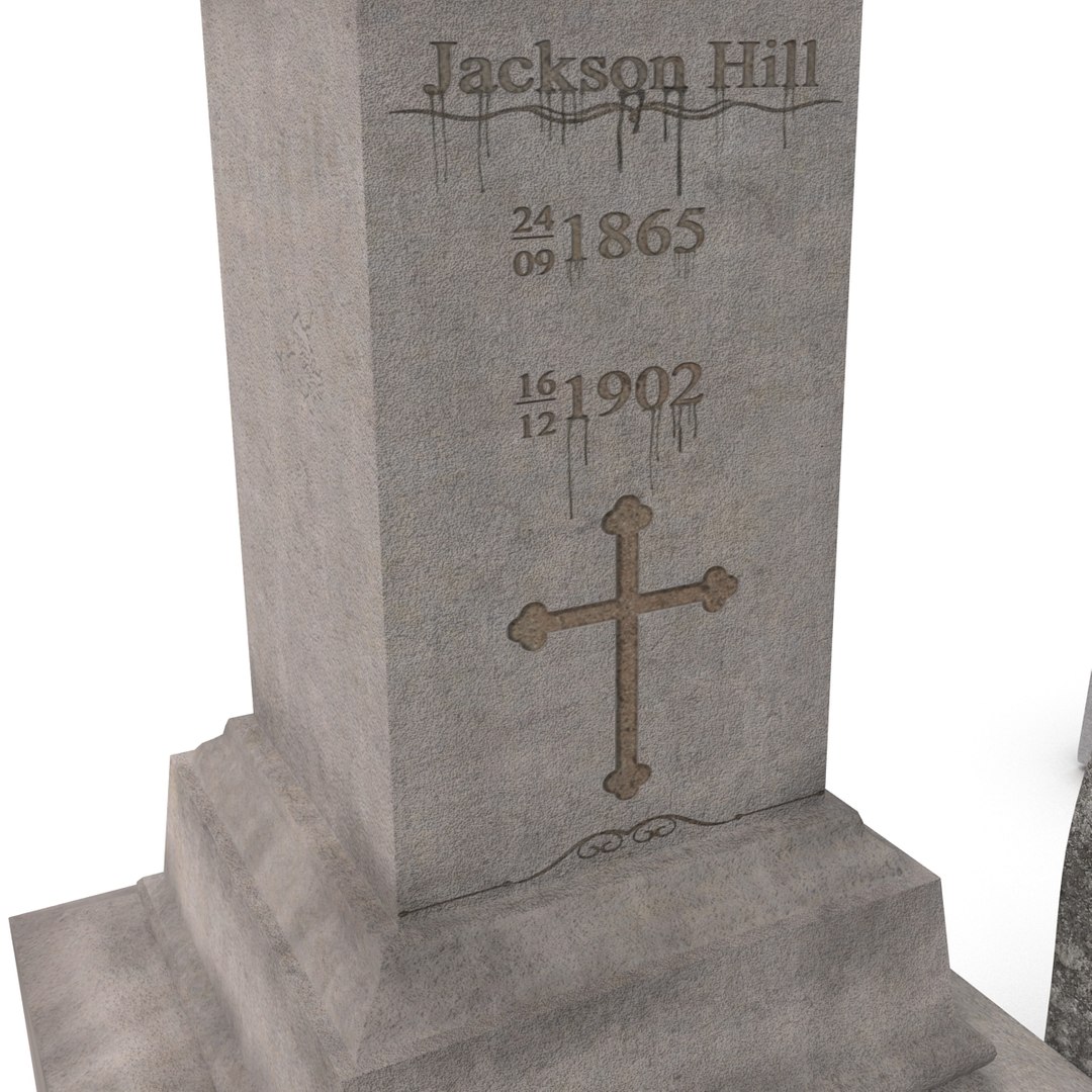 Cemetery Graves Set 3d Model