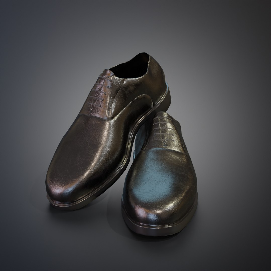 Men Leather Shoes - Realistic And Game-Ready Model - TurboSquid 2355000