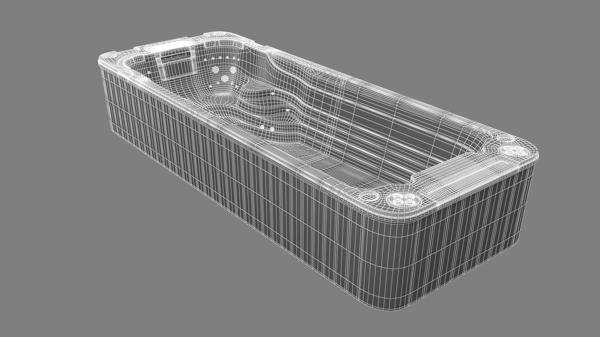 Swimspa With Spa And Swim Lane 3D Model - TurboSquid 2107719