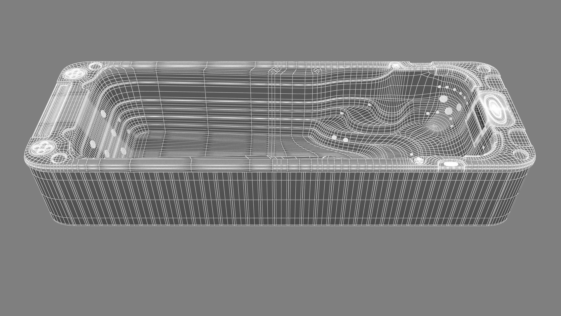 Swimspa With Spa And Swim Lane 3D Model - TurboSquid 2107719