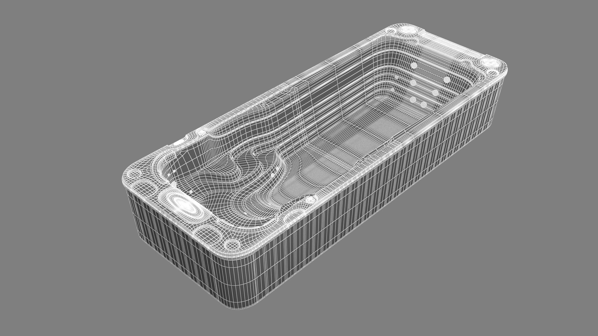 Swimspa With Spa And Swim Lane 3D Model - TurboSquid 2107719