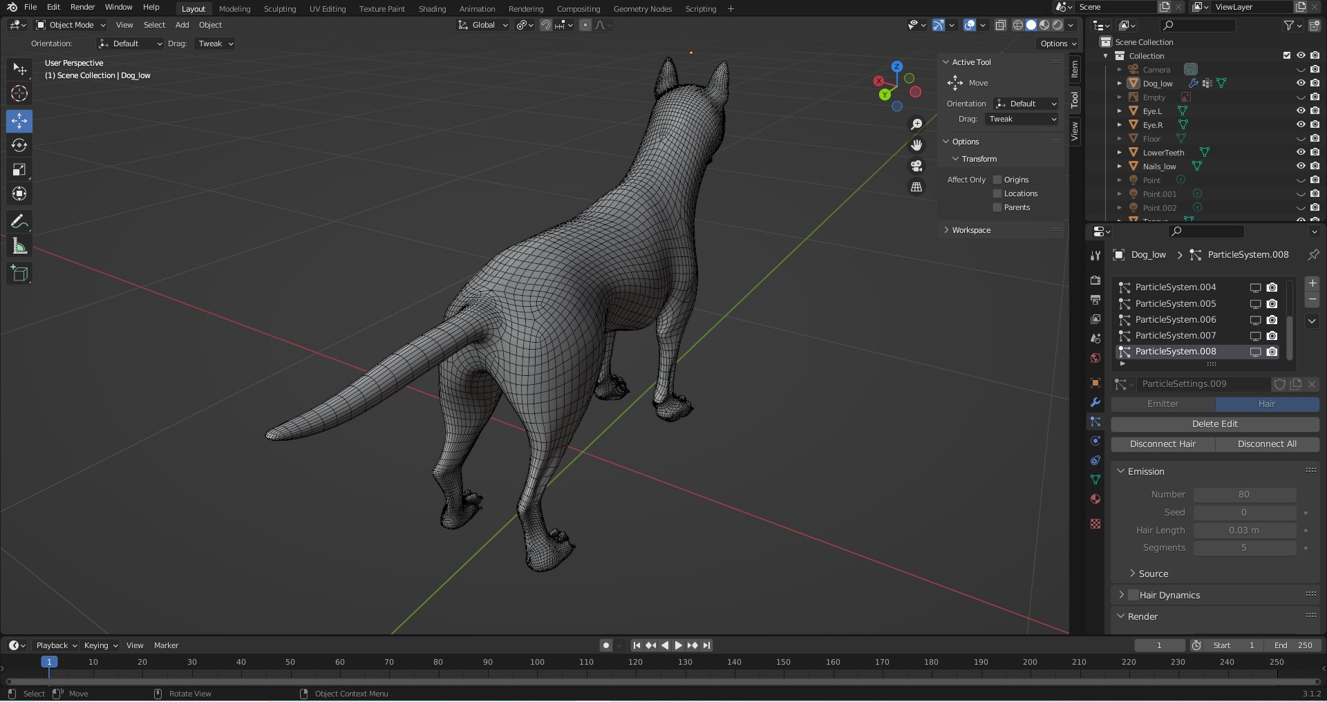 3D Model Fur Gray Wolf Rigged V02 In Blender - TurboSquid 1988980