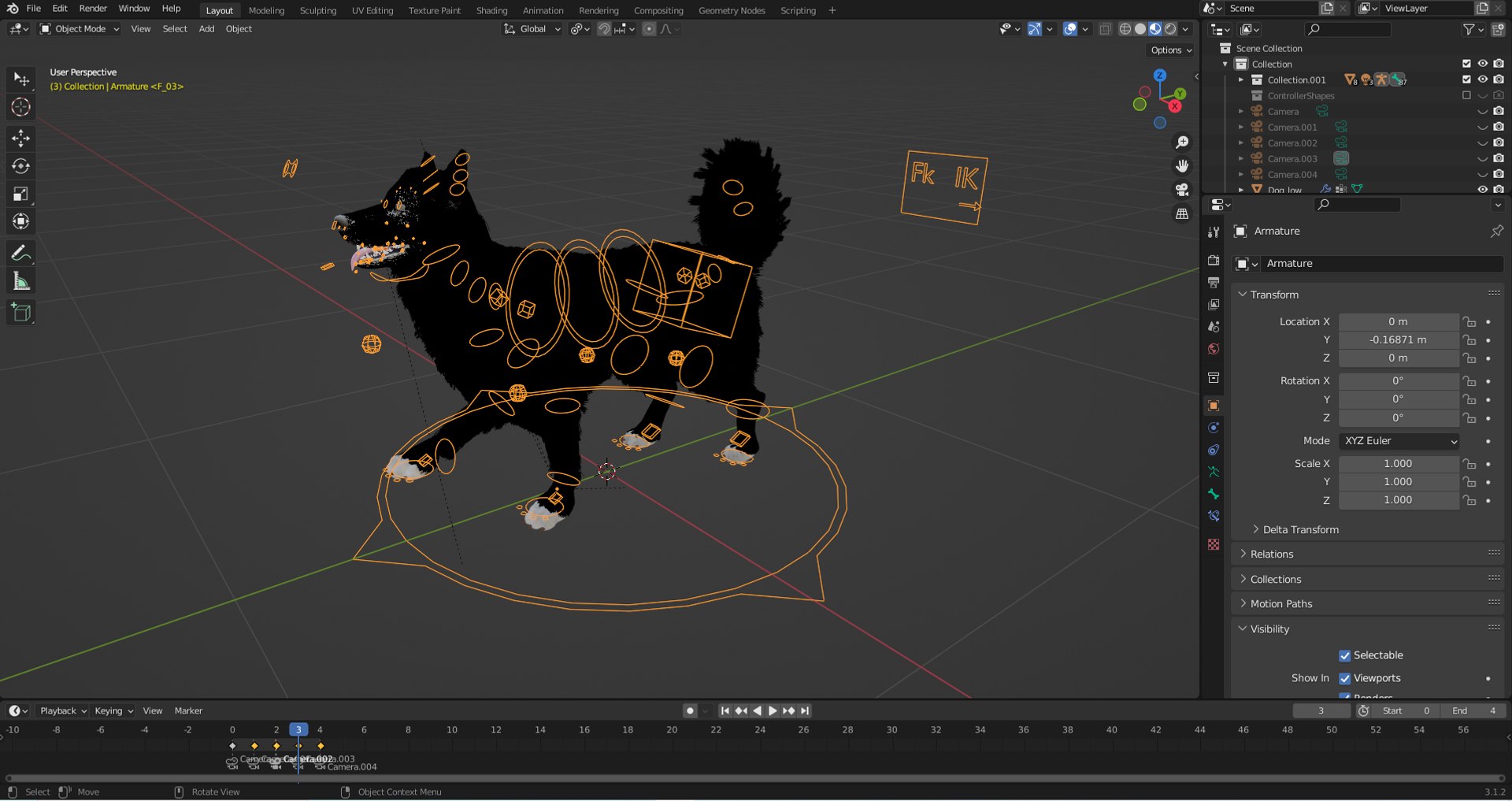 3D Model Fur Gray Wolf Rigged V02 In Blender - TurboSquid 1988980