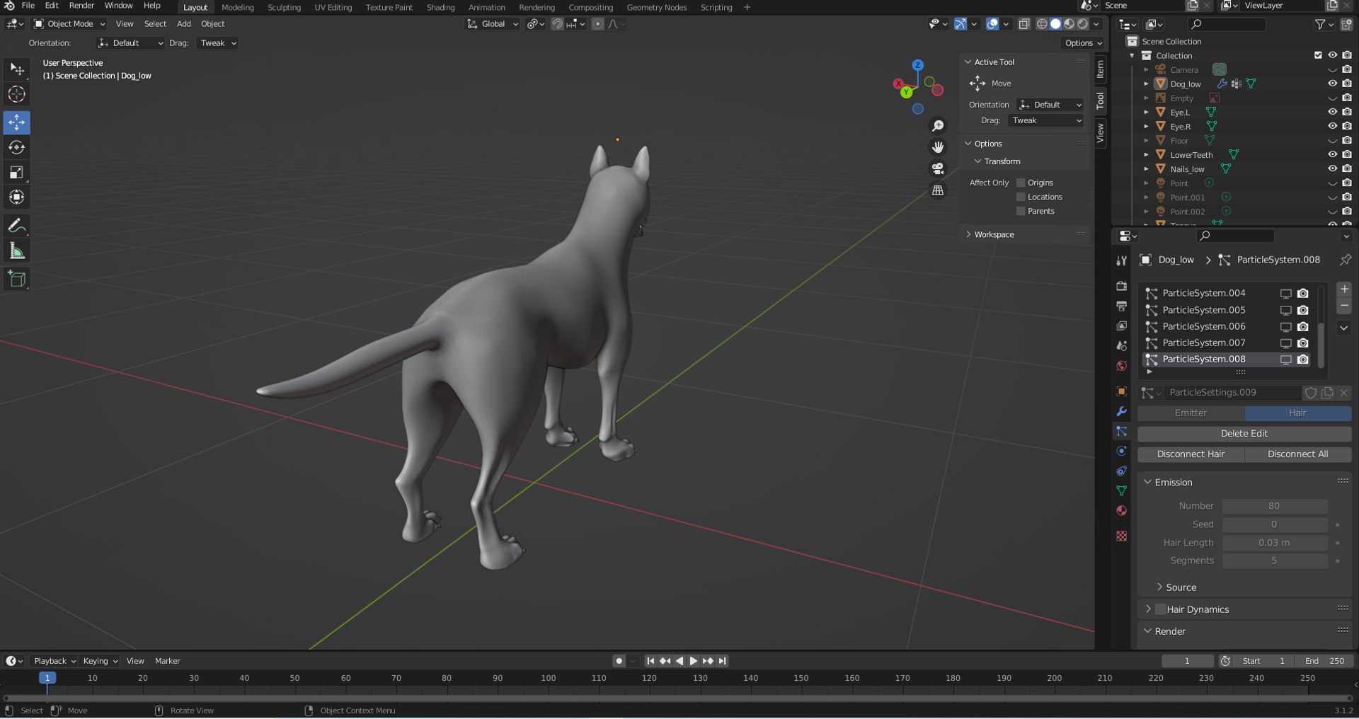 3D Model Fur Gray Wolf Rigged V02 In Blender - TurboSquid 1988980